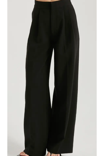 The Simone Black Full Leg Trouser Pants – Cason Couture